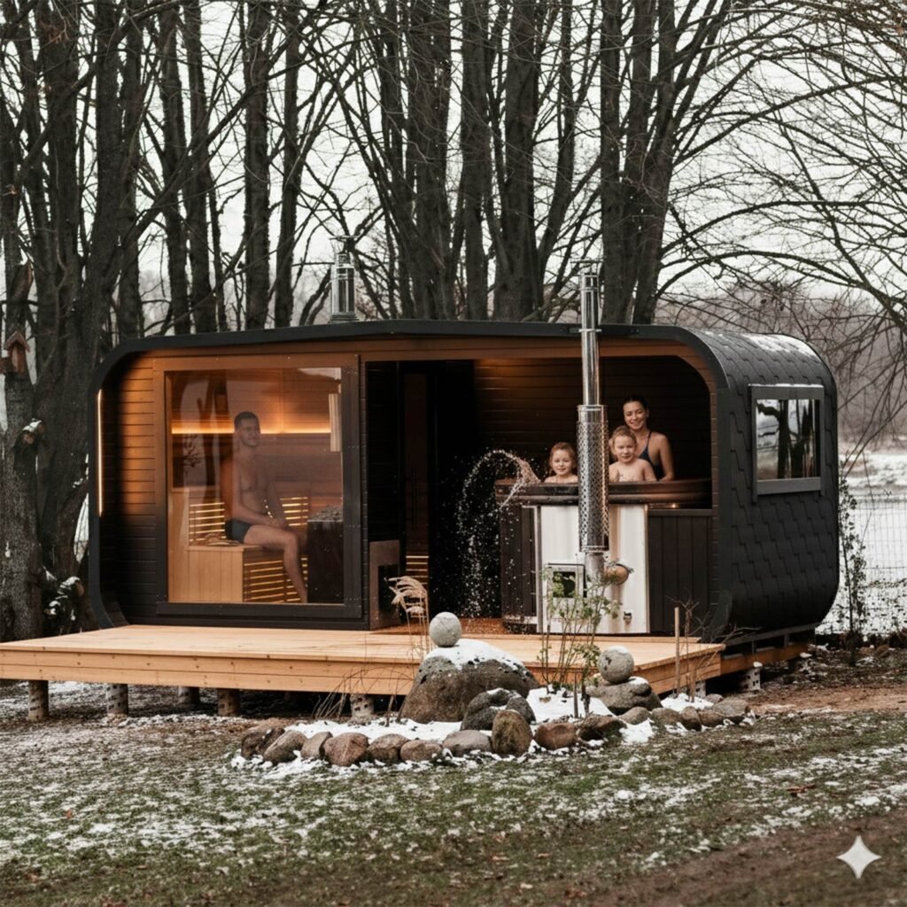 Sauna baril Malmo 2 en 1 - FOREST SPA